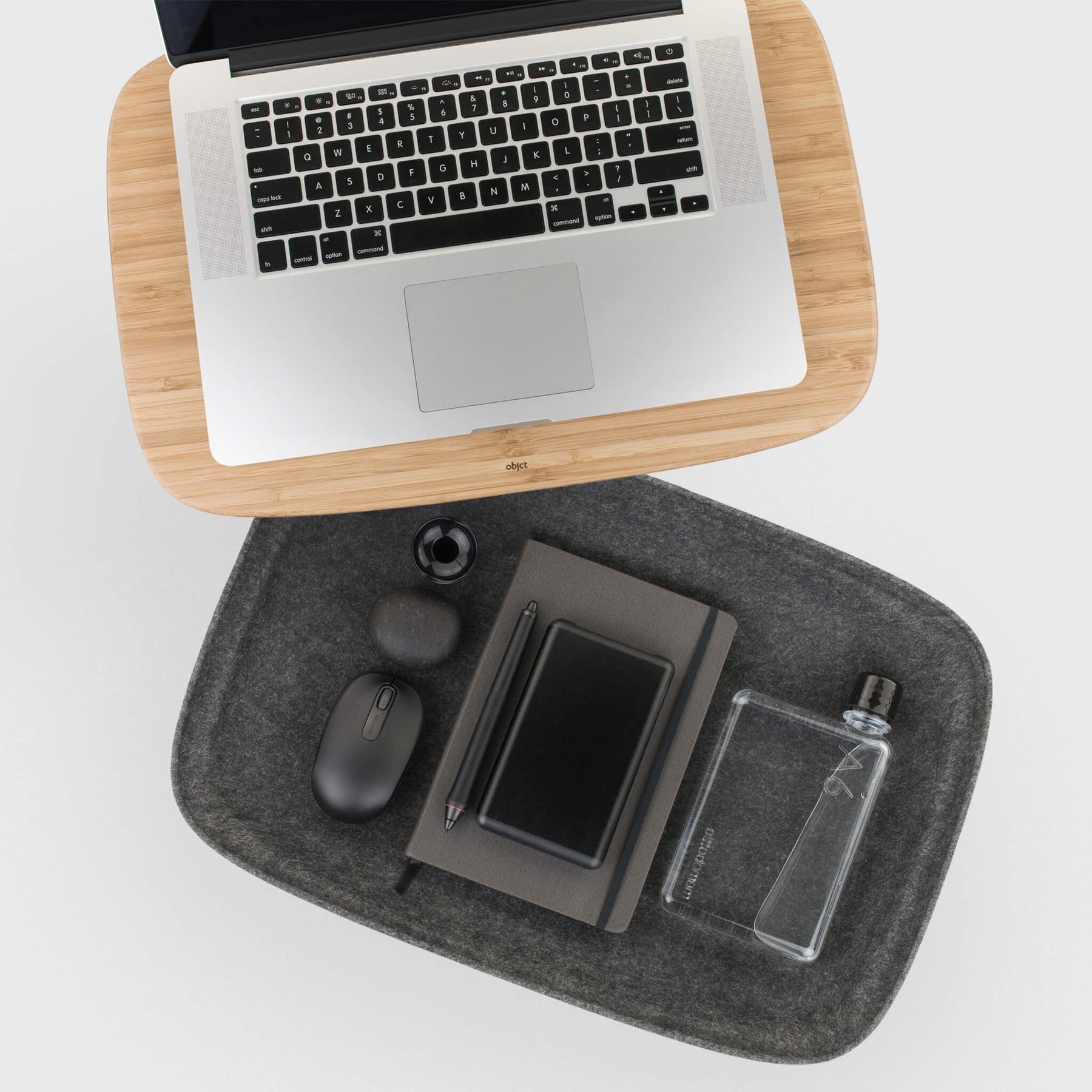 Lapod Lap Desk with Storage Pod, Natural Bamboo and Sustainable Felt ...