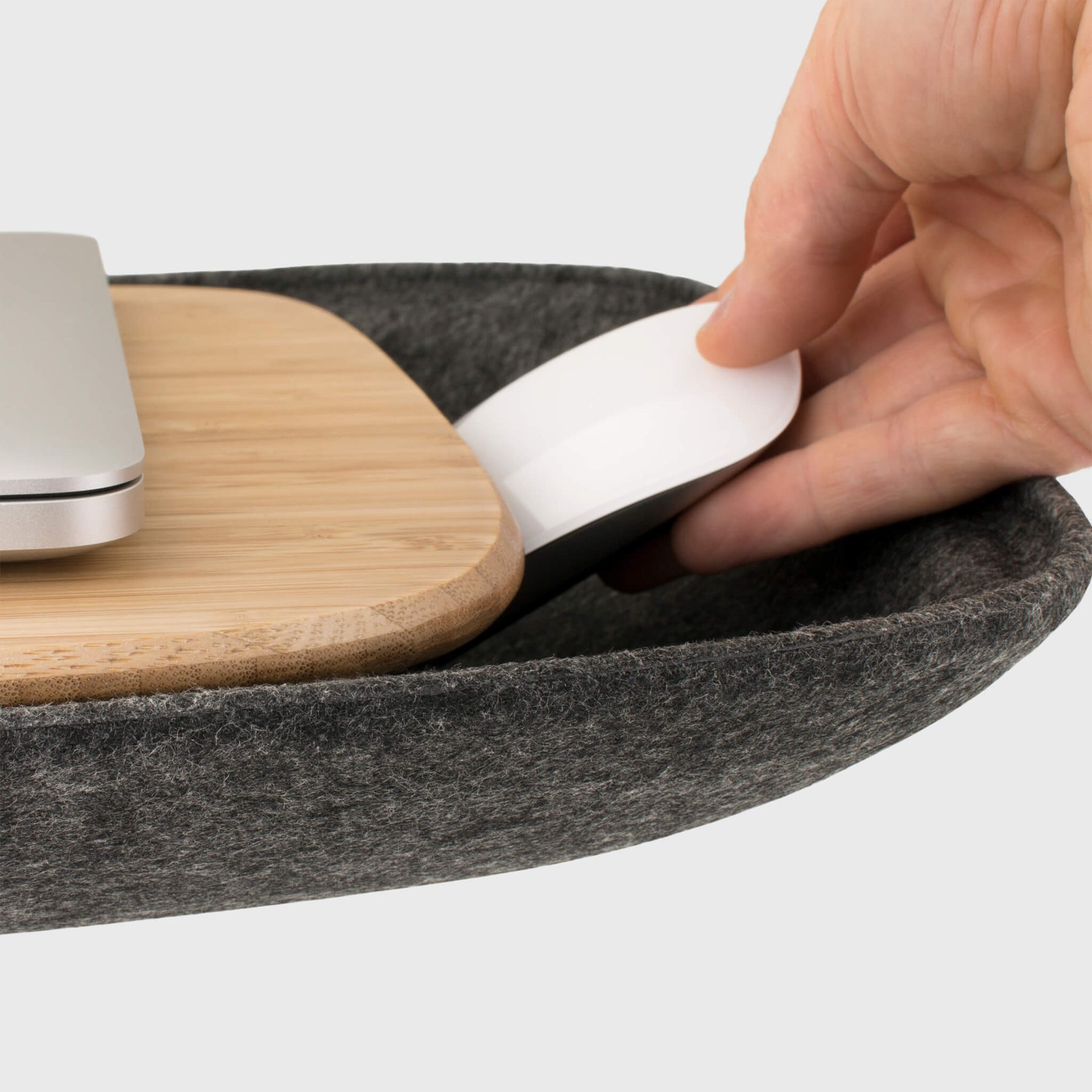 Lapod Lap Desk with Storage Pod, Natural Bamboo and Sustainable Felt ...